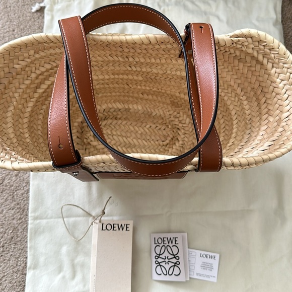Loewe | Bags | Loewe Medium Leathertrimmed Woven Basket Bag | Poshmark
